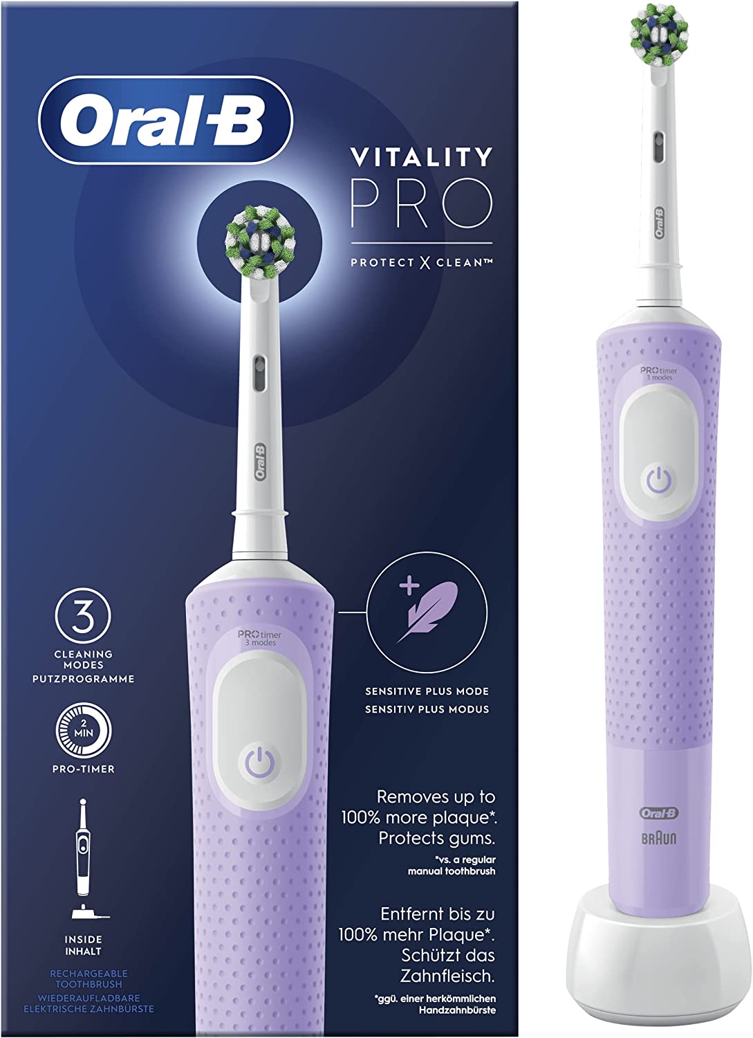 Oral-B 426967 - Oral-B Vitality Pro D 103 Lilla Hangable Box